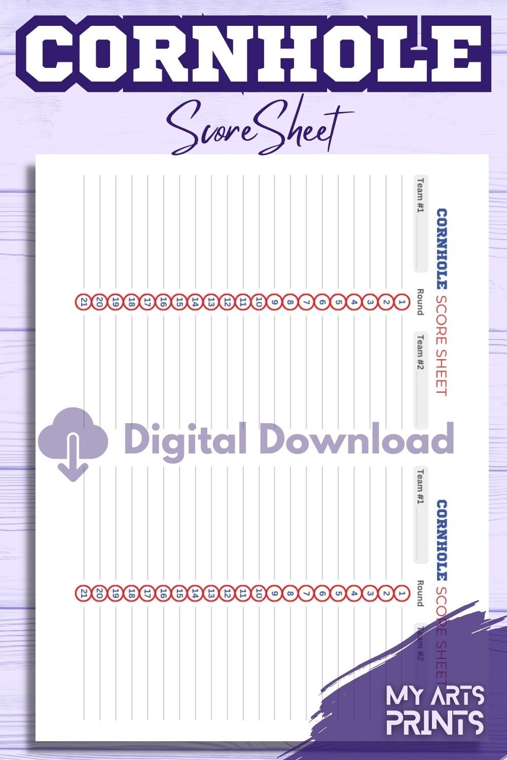Cornhole Score Sheet Printable Bean Bag Toss Game Cornhole - Etsy UK