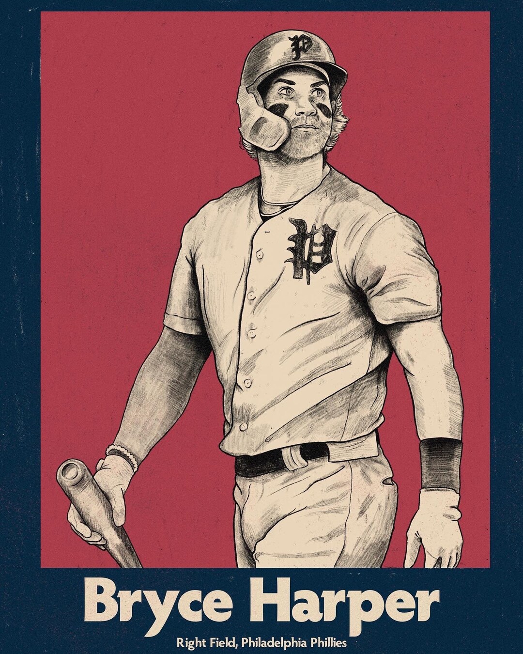 8.5x11 Inches Vintage-style MLB Baseball Carddigital Illustration Print ...