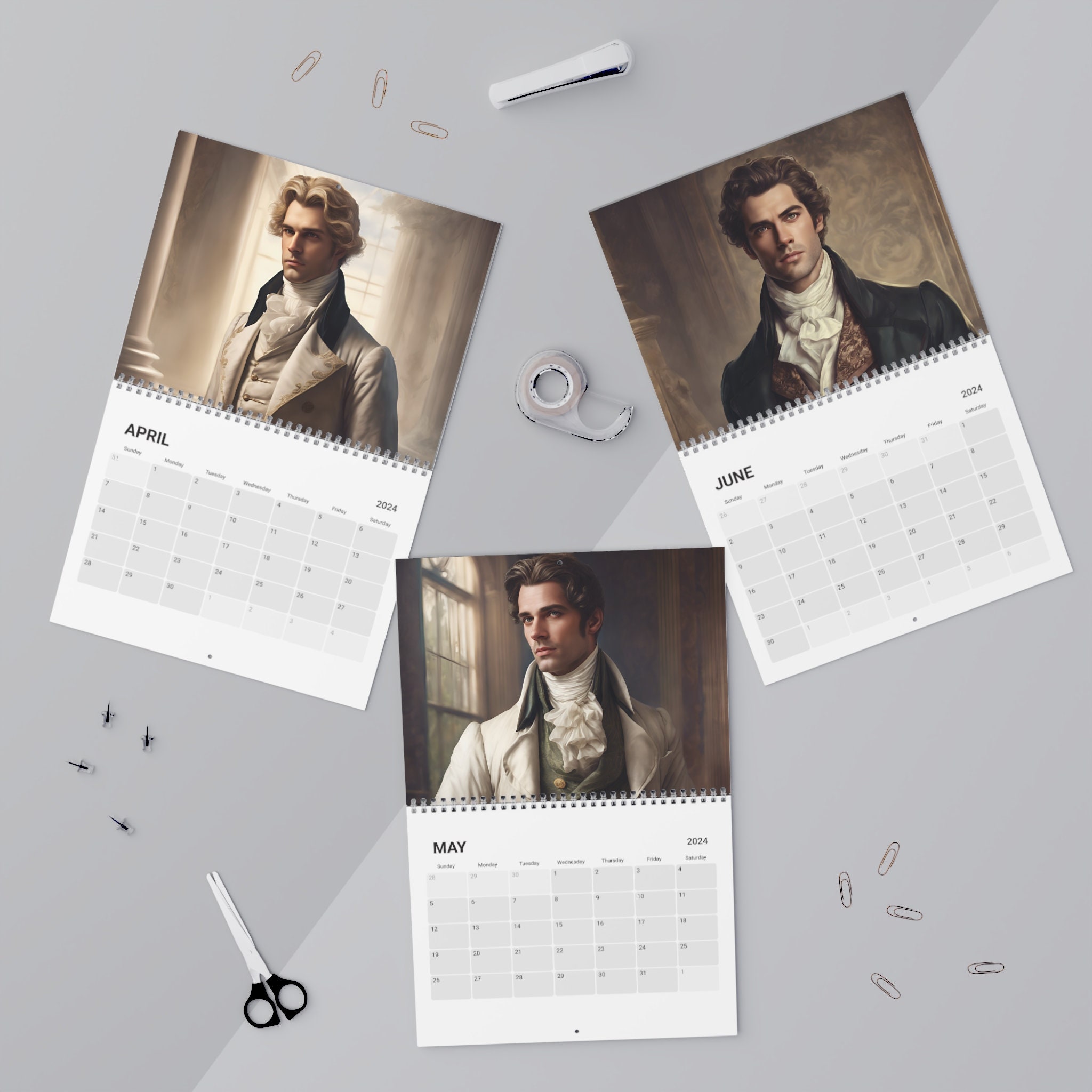 Regency Era Men Calendar (2024), Jane Austen 2024 Calendar sold by ...