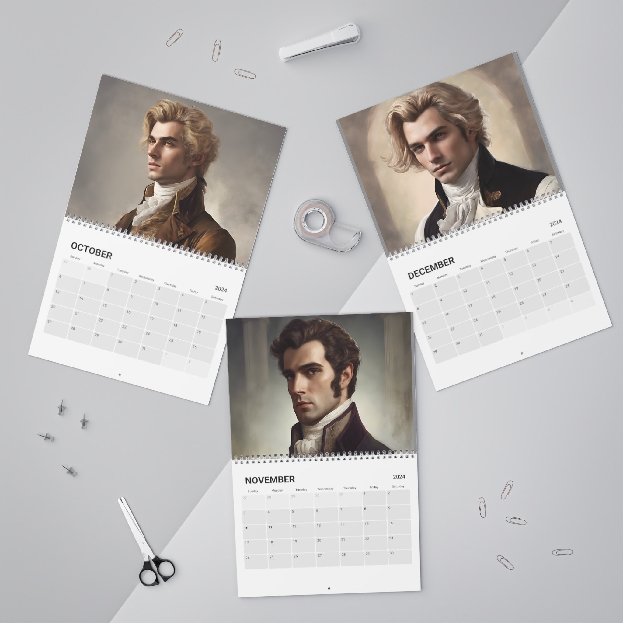 Regency Era Men Calendar (2024), Jane Austen 2024 Calendar sold by ...