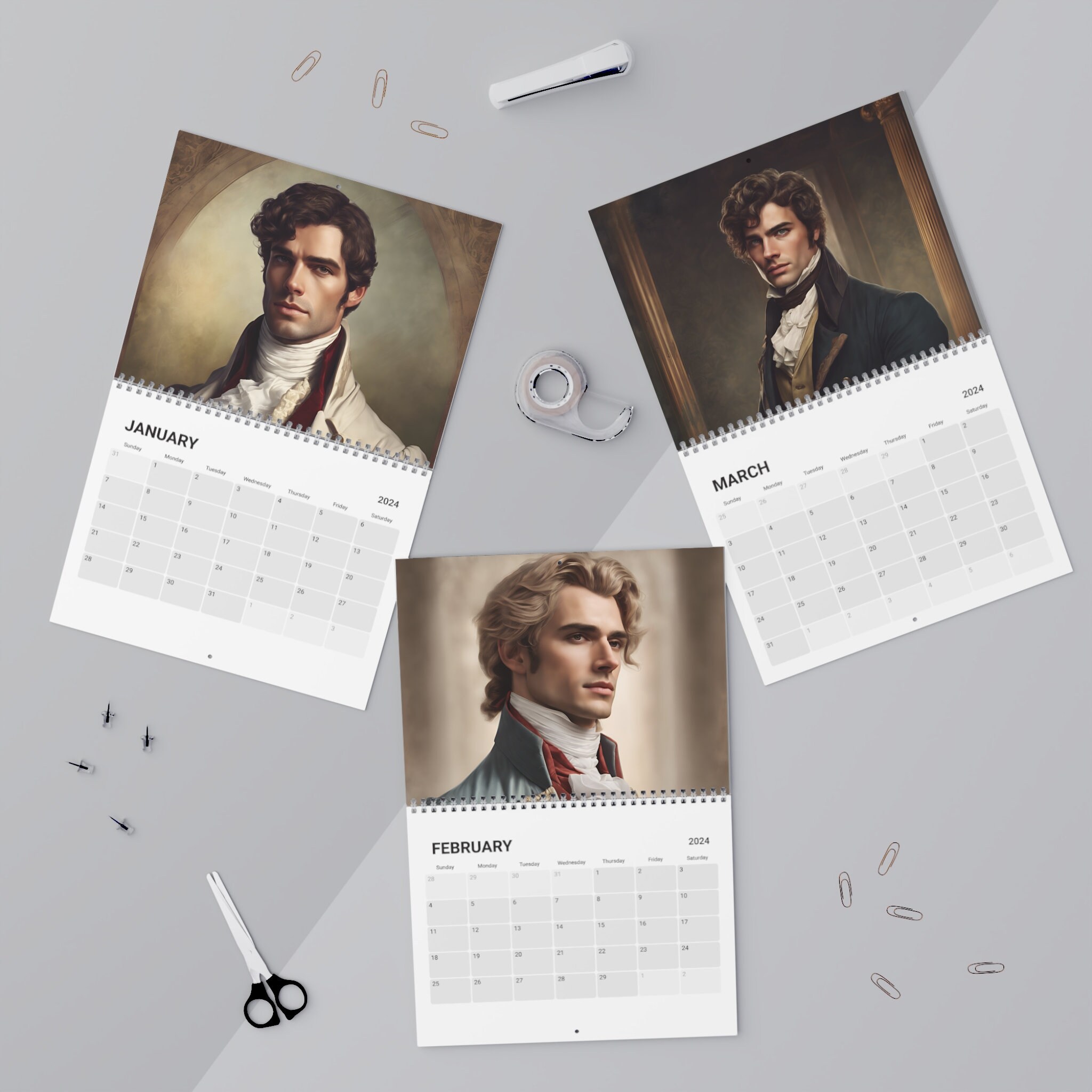 Regency Era Men Calendar (2024), Jane Austen 2024 Calendar sold by ...