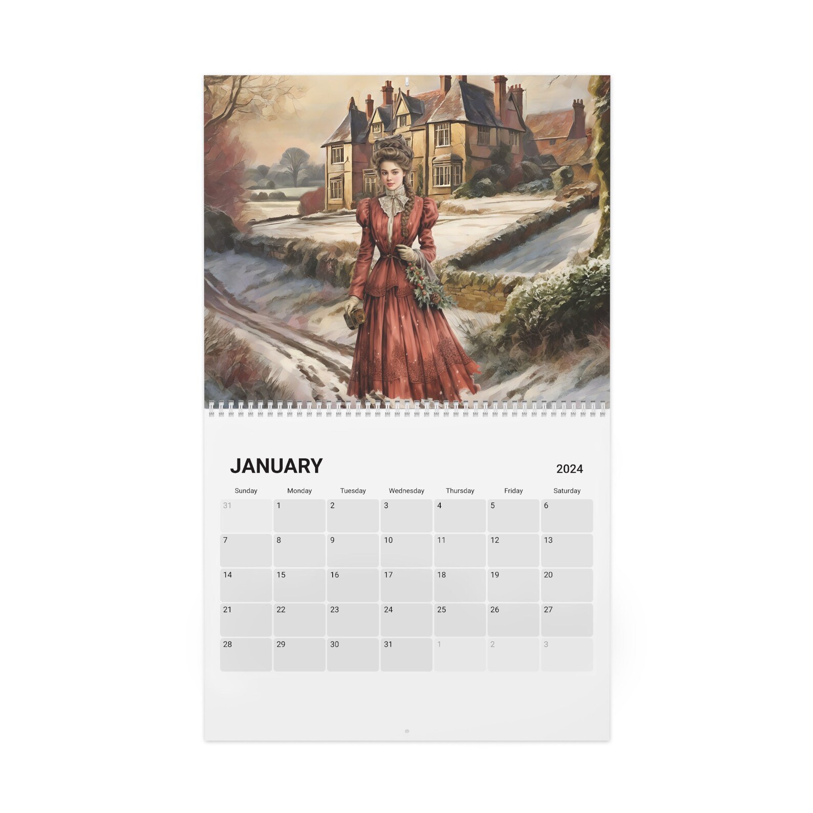 Victorian Ladies Period Inspired Artwork Calendar 2024 - Etsy