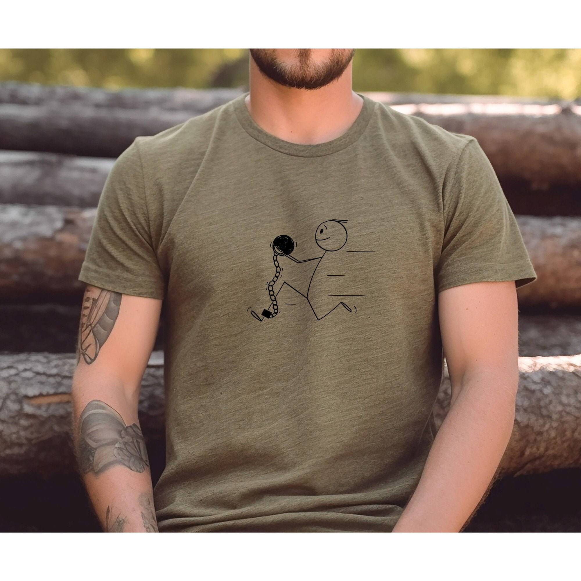 Stickman Thief Tshirt, Stickmen Tshirt, Mens Stick Figure Tee, Stick ...