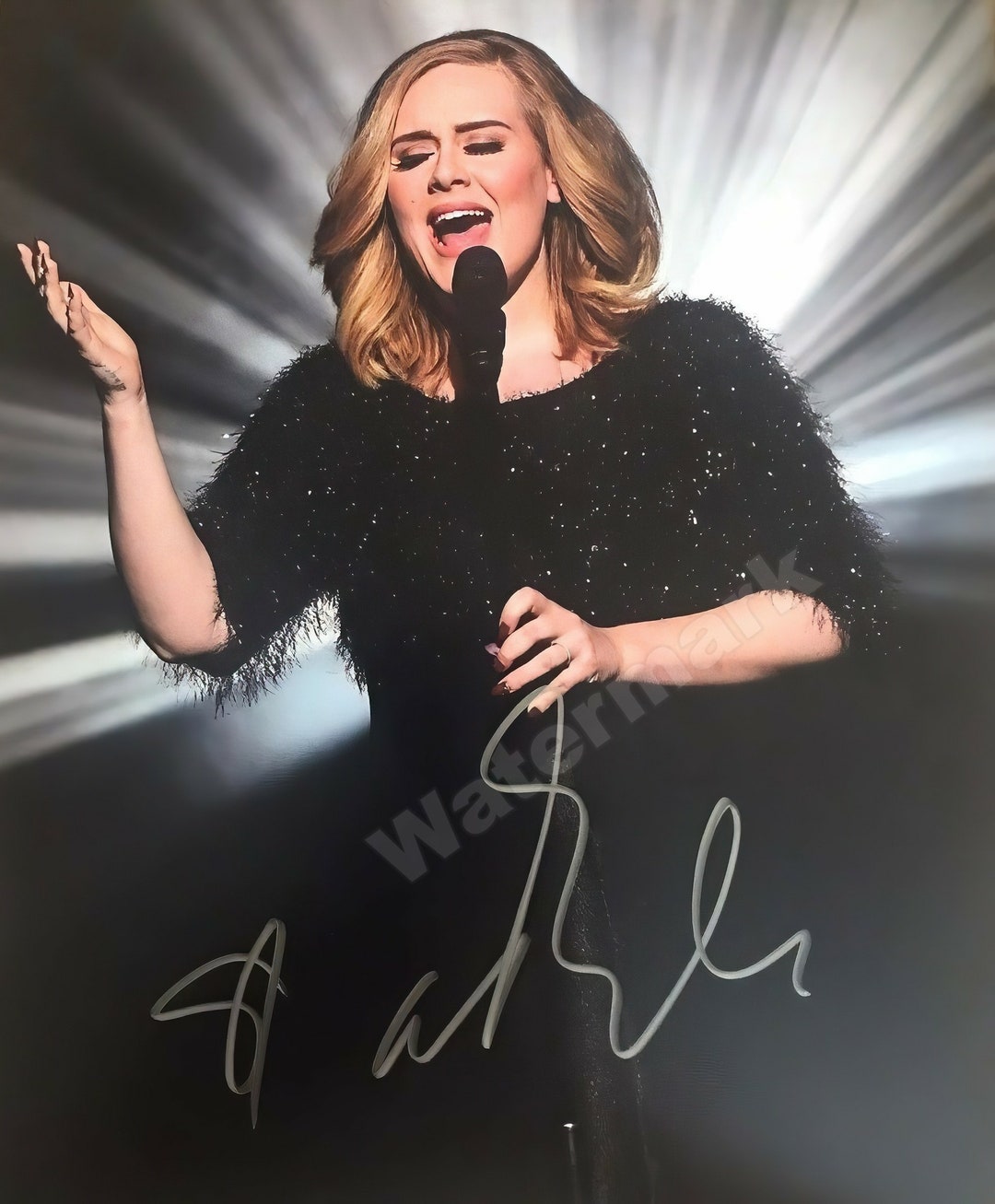 Adele Autographed Signed Wall Art Photo Posters Movies Celebrity Pictures Actress Canvas Celeb ...