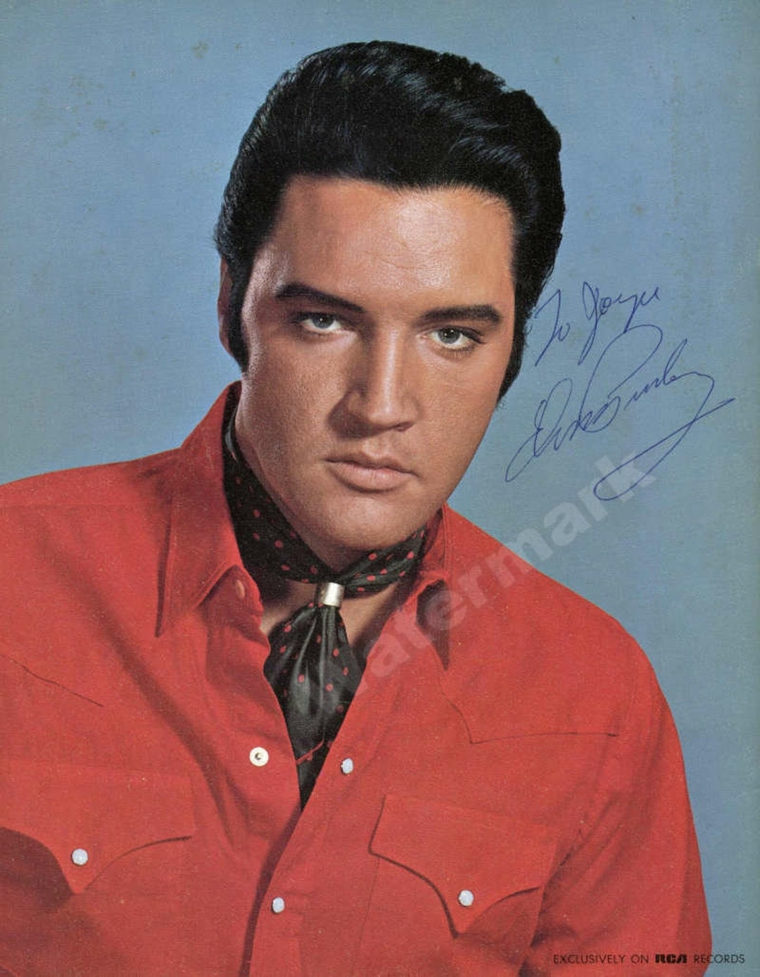 Elvis Presley Vintage Signed Photo Autographed REPRINT Rp - Etsy