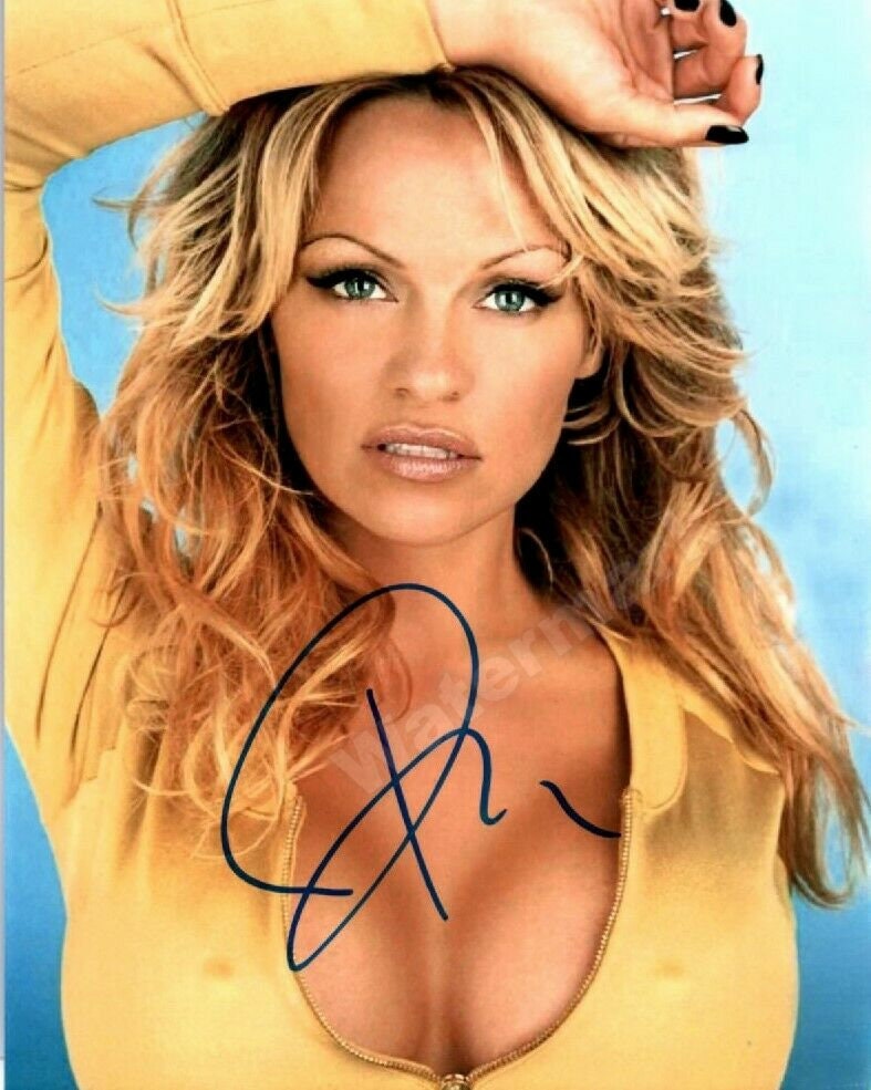 Pamela Anderson Autographed Signed Photo Art Posters Movies Canvas Celebrity Celebrities Digital ...