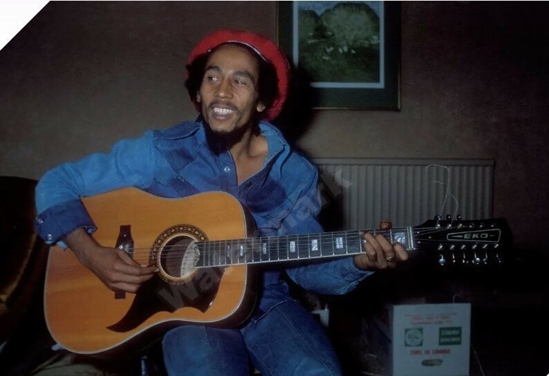 BOB MARLEY Reggae Superstar on State Wall Art Posters Movies Canvas ...