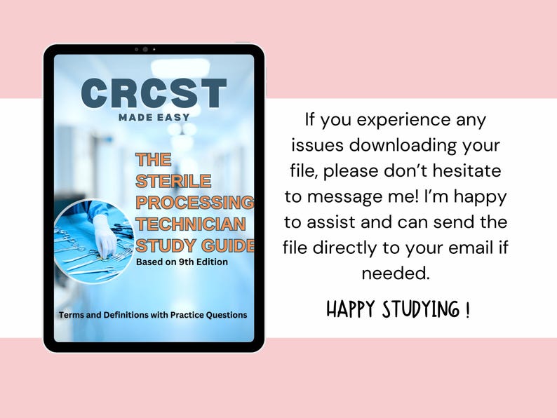 CRCST Study Guide 9th Edition, Sterile Processing Technician, CRCST ...