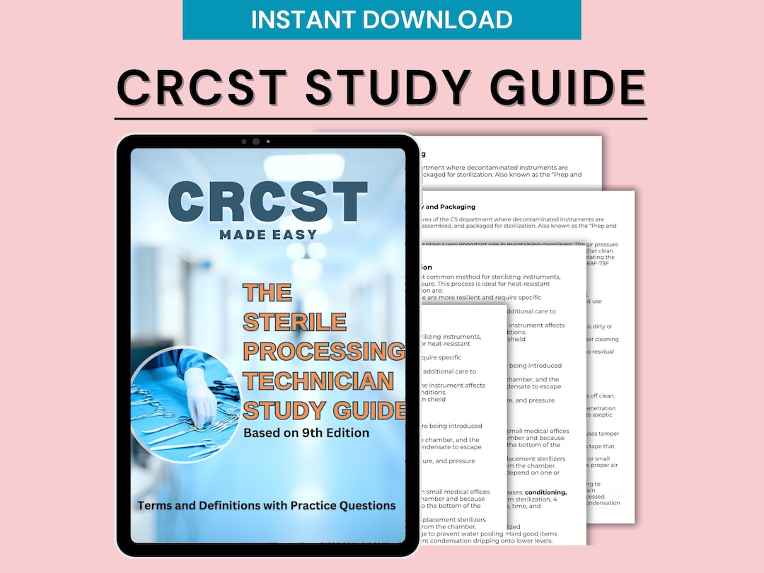 CRCST Study Guide 9th Edition, Sterile Processing Technician, CRCST ...