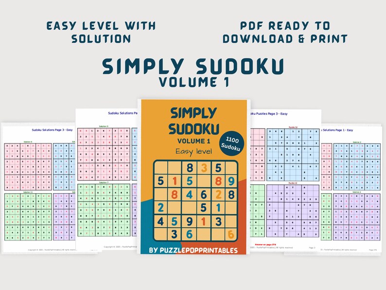 1100 Easy Level Sudoku Puzzles Printable | Daily Sudoku Challenge PDF ...