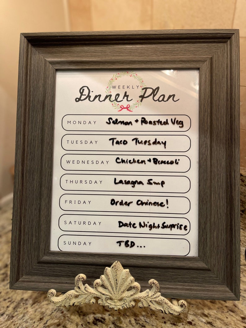 Weekly Dinner Plan, Printable, Instant Download, Winter Theme - Etsy