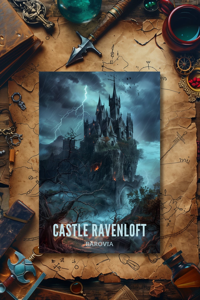 Dnd Castle Ravenloft Curse of Strahd Postcard (dungeons & Dragons) - Etsy