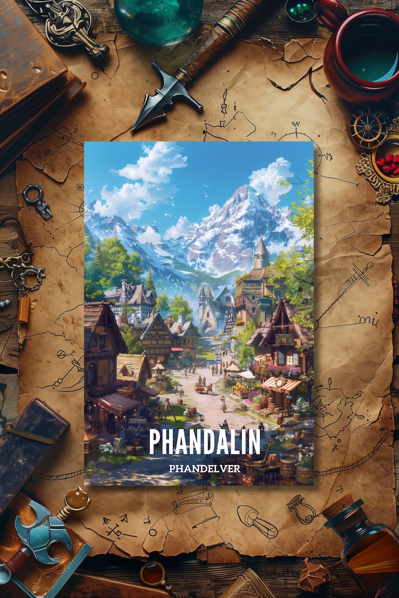Dnd Phandalin Postcard (dungeons & Dragons) - Etsy