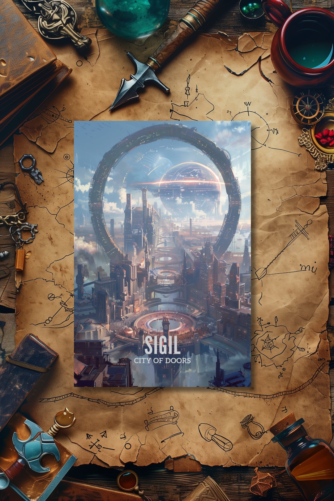 Dnd Sigil Postcard (dungeons & Dragons) - Etsy