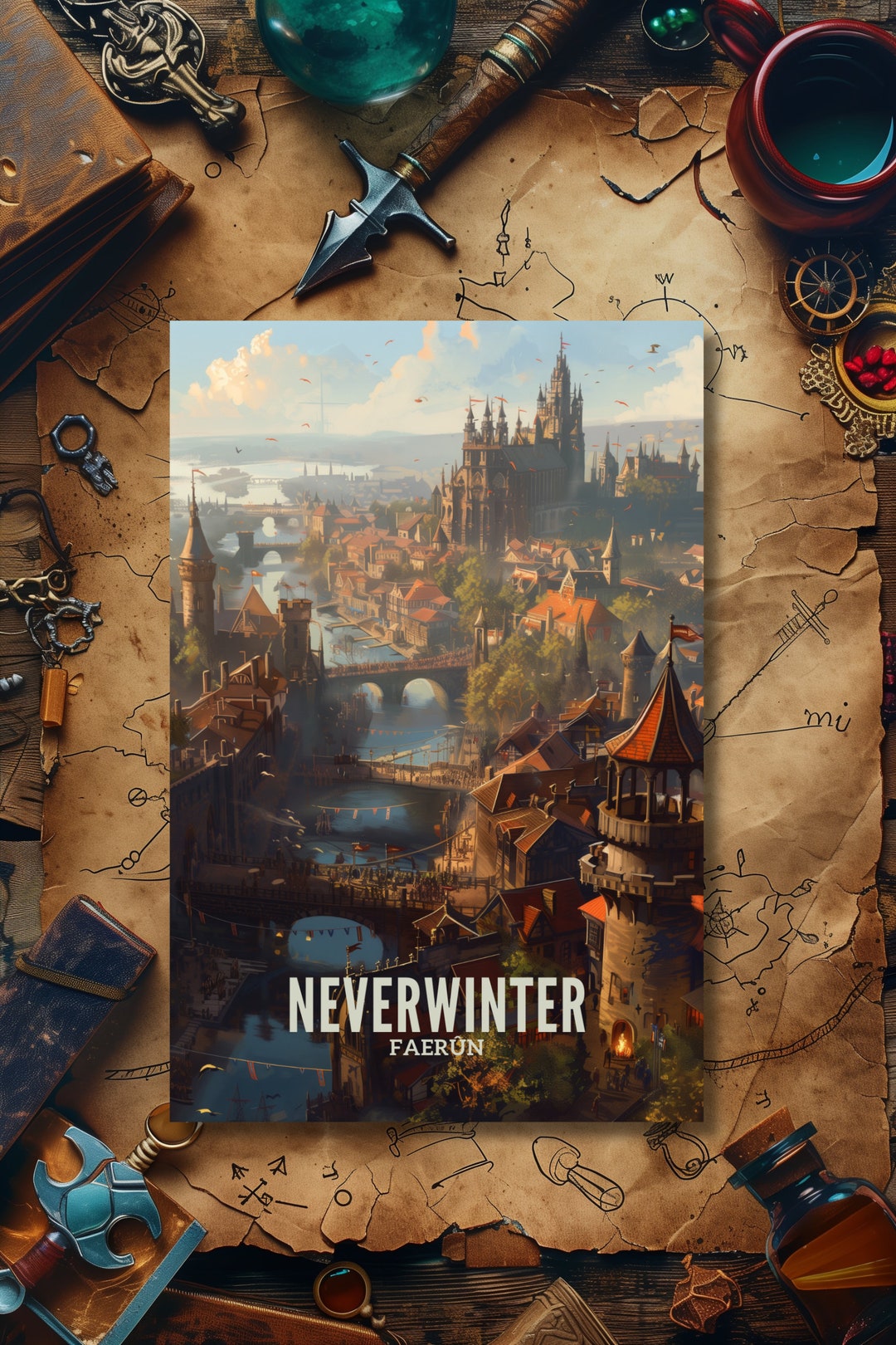 Dnd Neverwinter Postcard (dungeons & Dragons) - Etsy