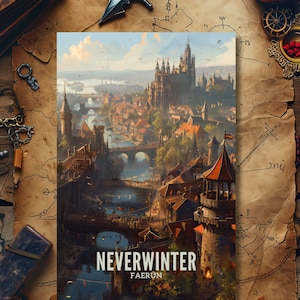 Dnd Neverwinter Postcard (dungeons & Dragons) - Etsy