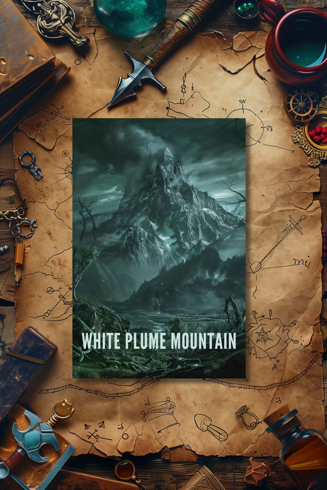 Dnd White Plume Mountain Postcard (dungeons & Dragons) - Etsy