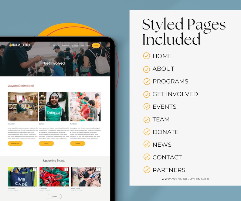 Humanity Hub Non-profit Squarespace Website Template | Charity Website ...