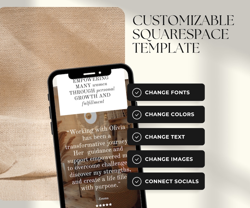 Squarespace Website Template 7.1 -coaches, Therapists, Speakers, Social ...