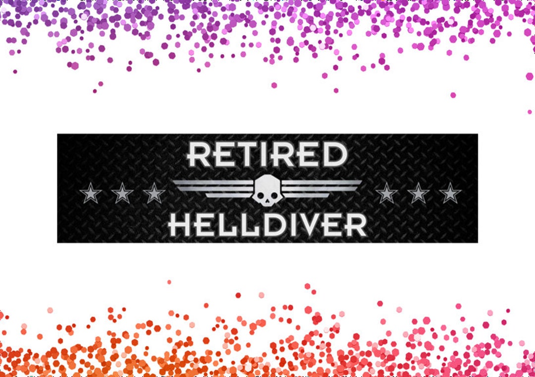 Retired Helldiver, S.F. Armed Forces, Helldivers Bumper Sticker - Etsy