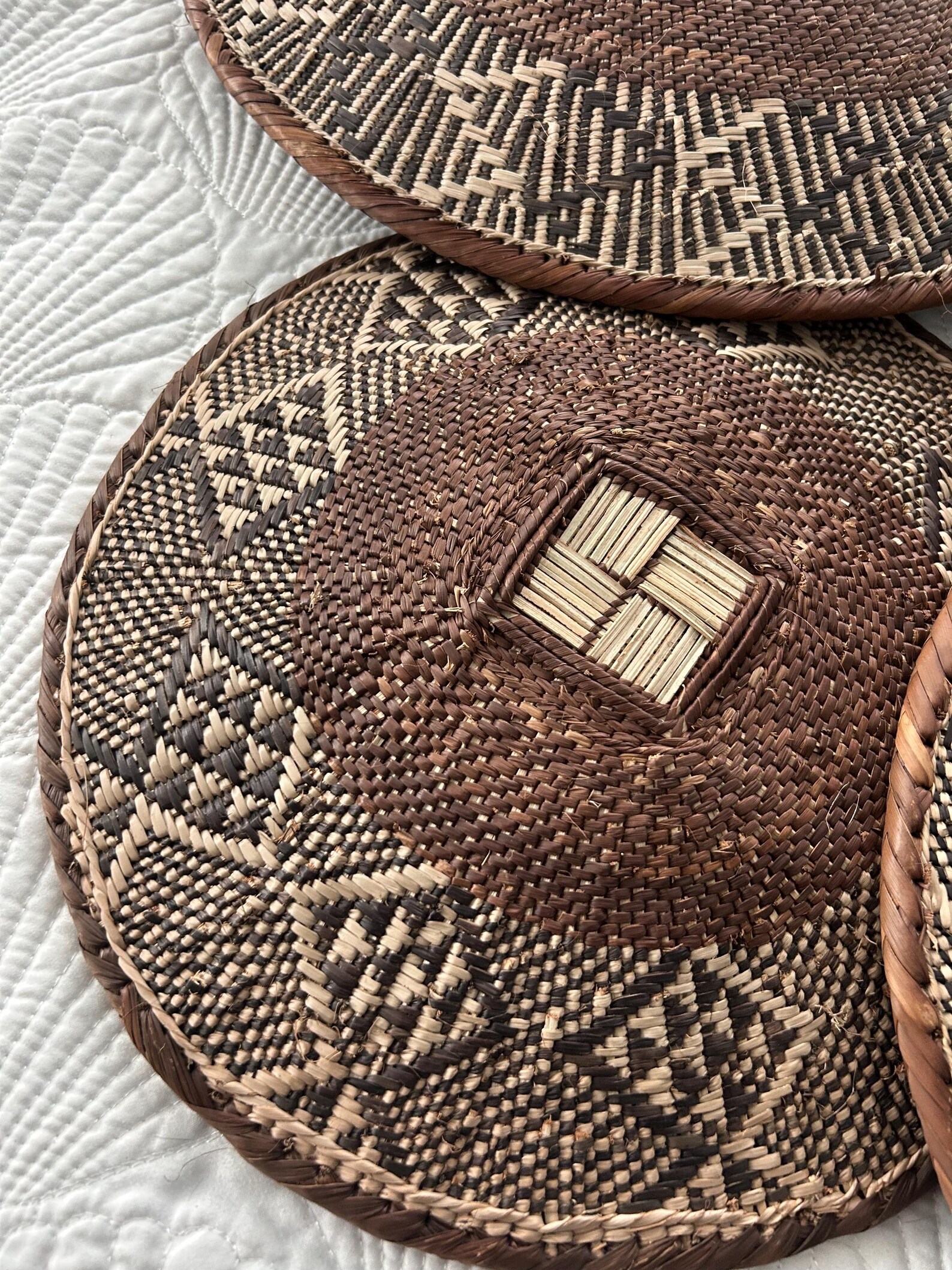 Sisal Hand Woven Binga/tonga Baskets - Tanzania Africa - Set of 4 (5 ...