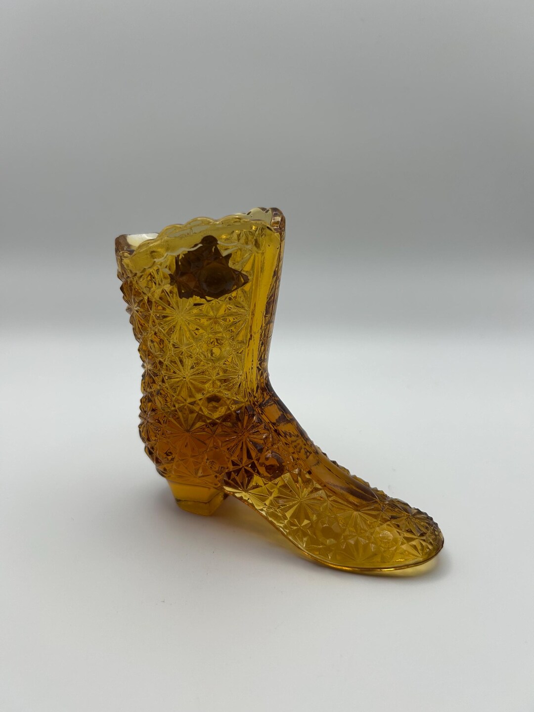Fenton Glass Boot - Etsy