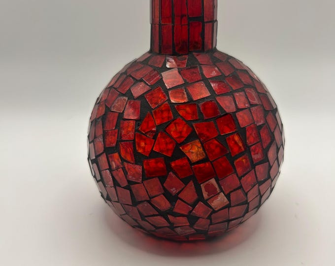 Ruby Red Bud Vase - Mosaic Tile - Etsy