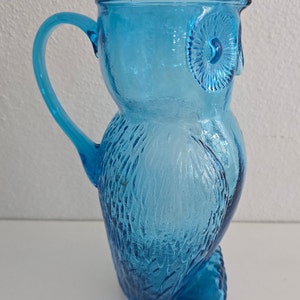 Vintage Turquoise Owl Pitcher - Etsy