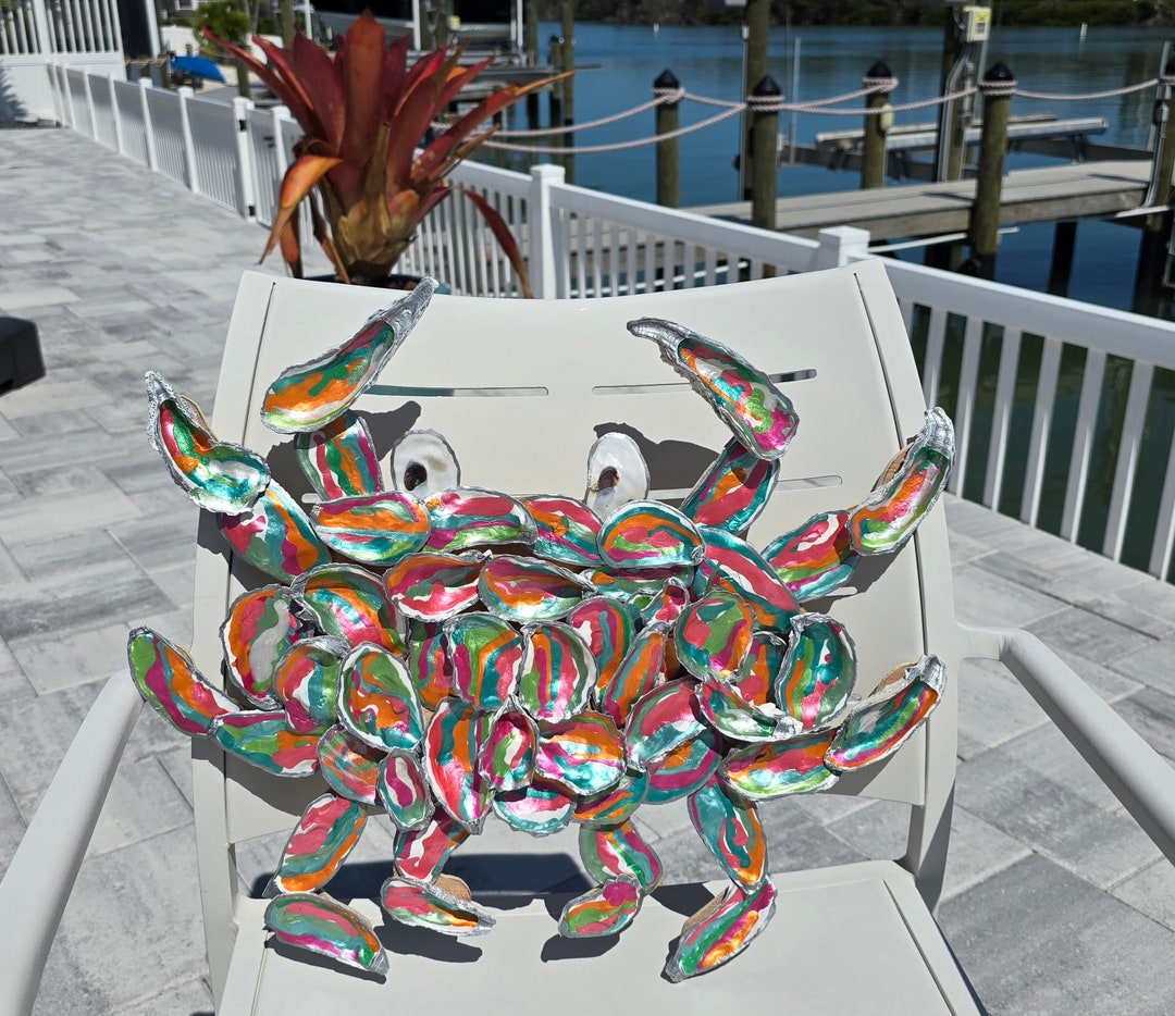Oyster Shell Crab - Lilly Inspired - Hand Painted - Etsy