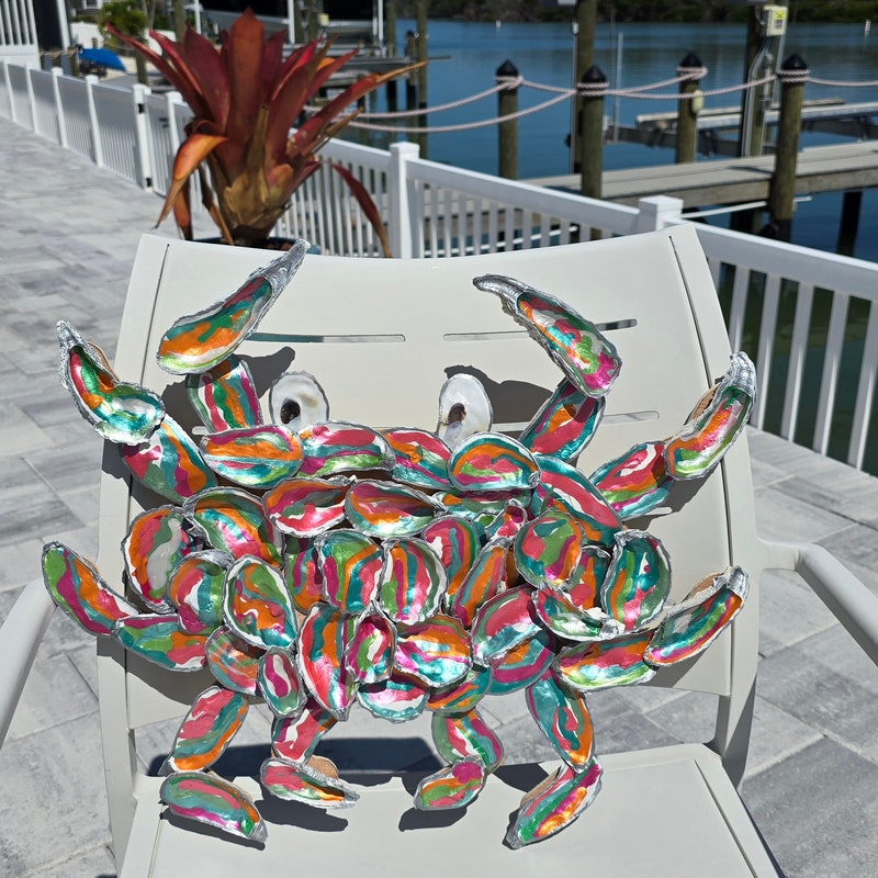 Painted Crab Shell - Etsy
