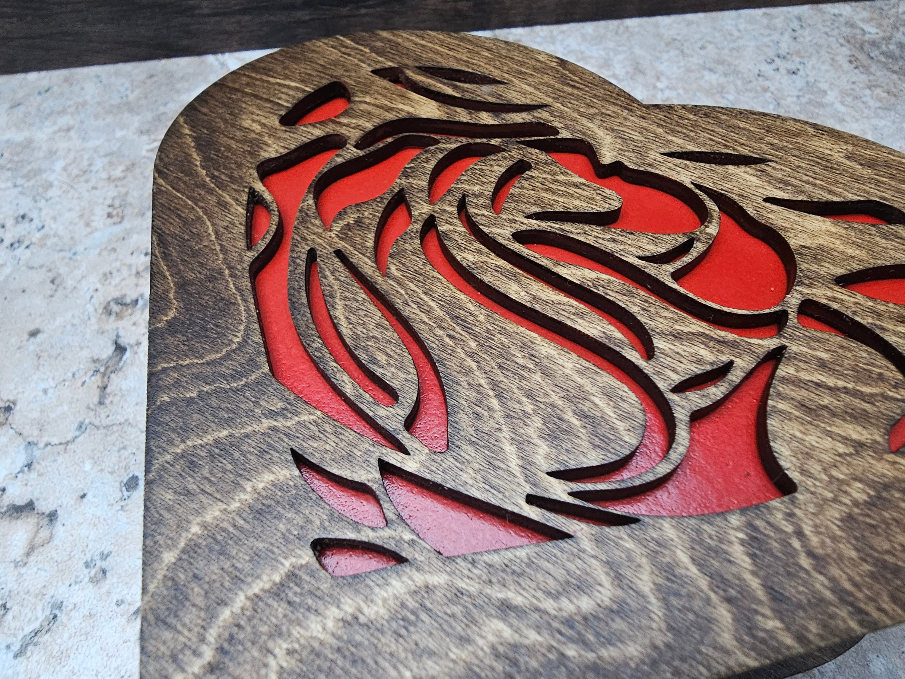 Laser-cut Wooden Heart Box With Rose Detail - Etsy