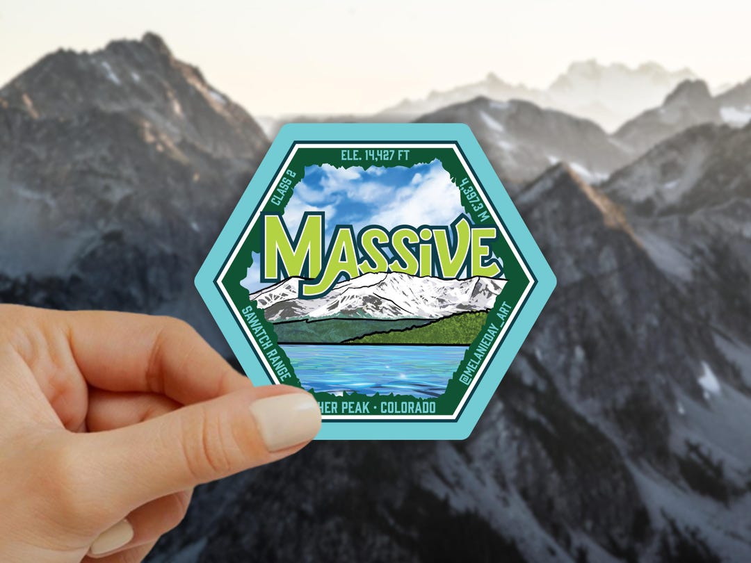 Colorado 14er Peak Sticker: Weatherproof Vinyl Hiking Decal - Etsy