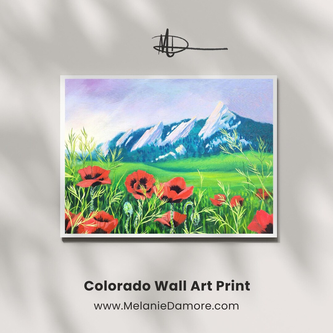 8x10 Print on Canvas Sheet | Boulder Art | Flat Irons in Bloom - Etsy