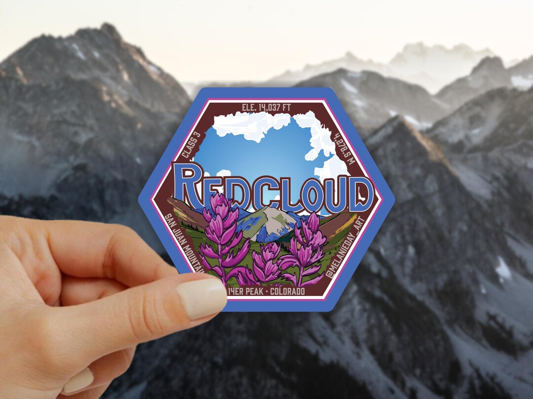 Redcloud Peak Colorado Sticker: Weatherproof Vinyl, Hiking Gift - Etsy