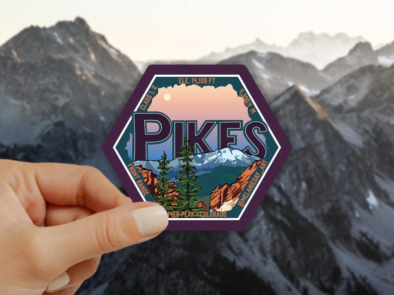 Pikes Peak Sticker: Colorado 14er Weatherproof Vinyl Decal - Etsy
