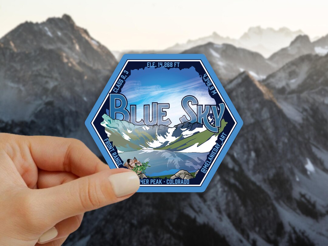 Mount Blue Sky Colorado Sticker: Weatherproof Vinyl 14er Peak - Etsy