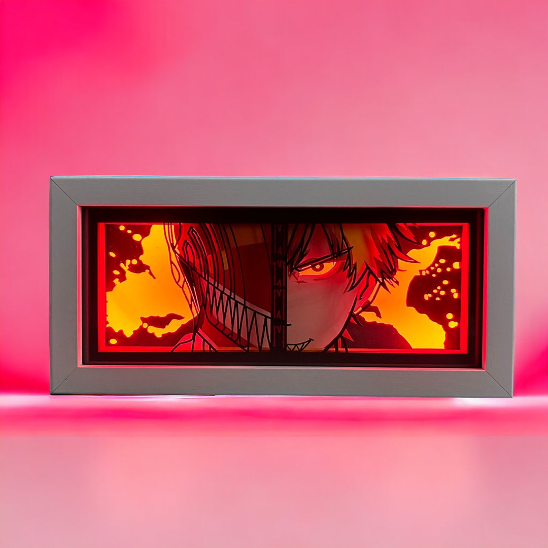 Anime Led Night Light Box, Chainsaw Man Denji Lightbox for Bedroom ...