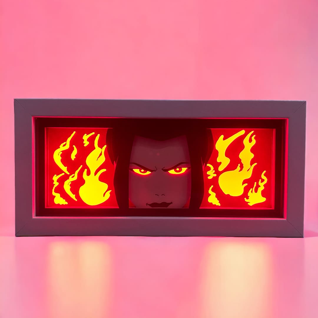 Azula Anime Light Box, Avatar: the Last Airbender Lightbox Decor ...