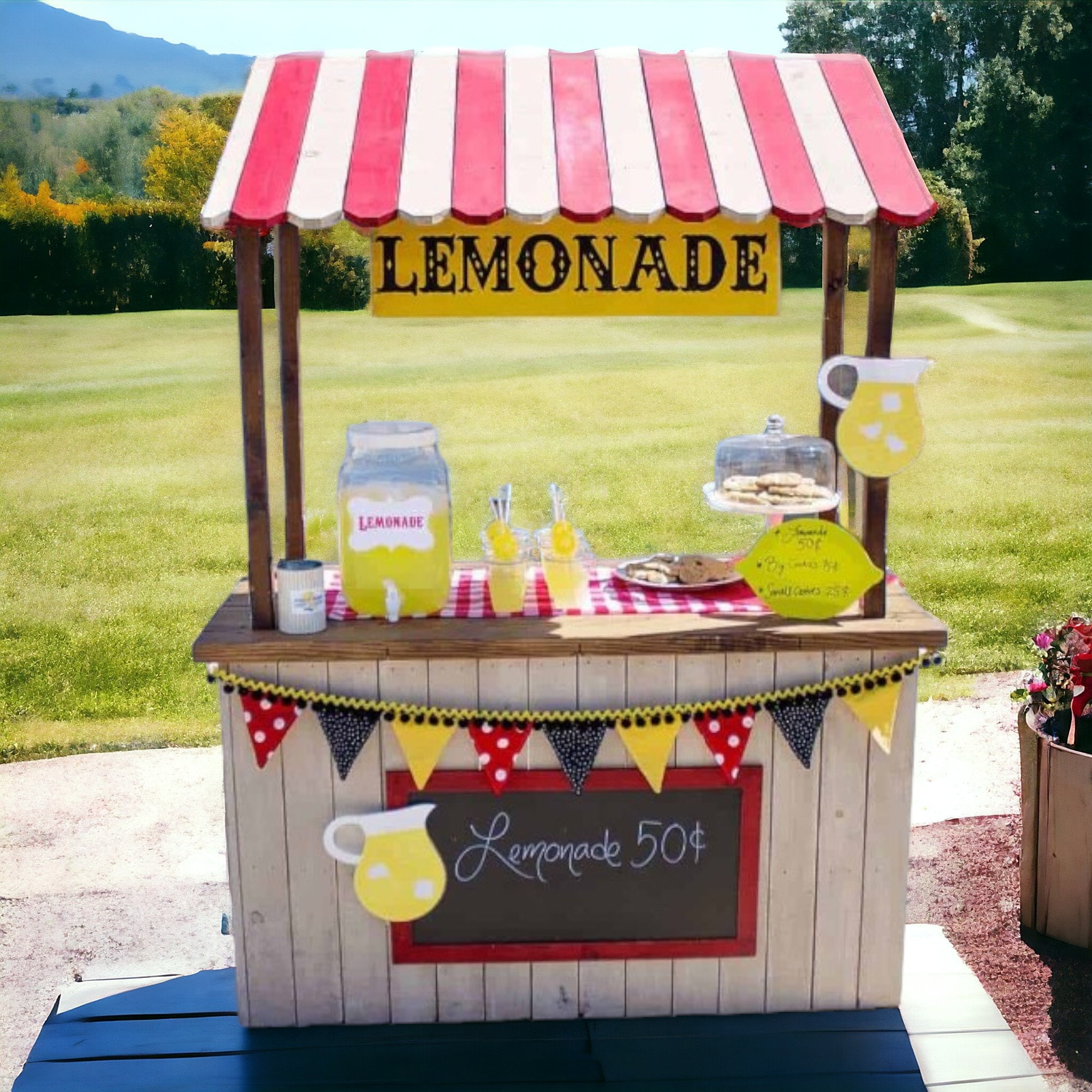 Lemonade Stand Plan, Foldable Stand Plan, DIY Kids Lemonade Stand Plans PDF Download ...