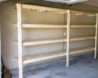 Garage Shelves Plan, Simple Garage Storage Plan, Easy Shelves Plan ...