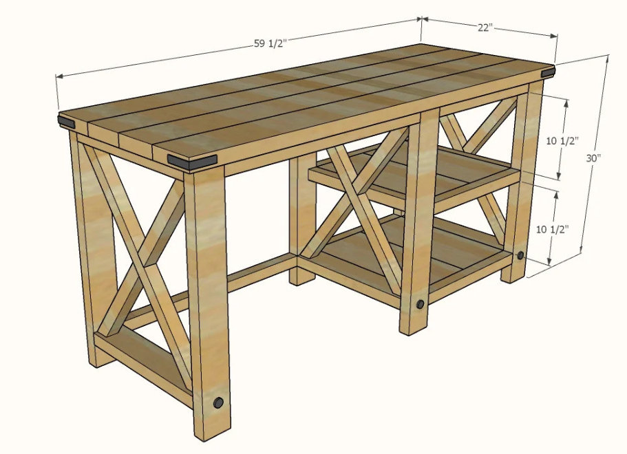 Craft Table Plans, DIY Simple Workstation Plans, Easy Table Plans ...