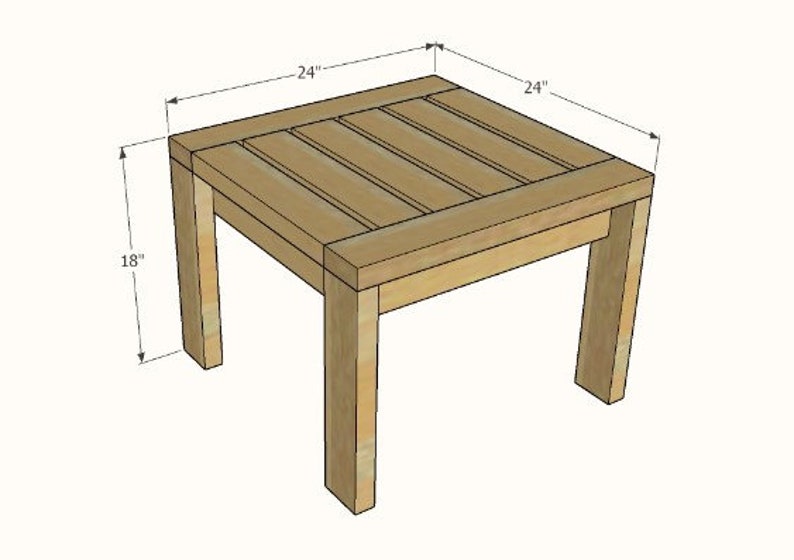 Small Outdoor Side Table Plan, Garden Tiny Table Plan, DIY Guide PDF Download, Woodworking, DIY ...