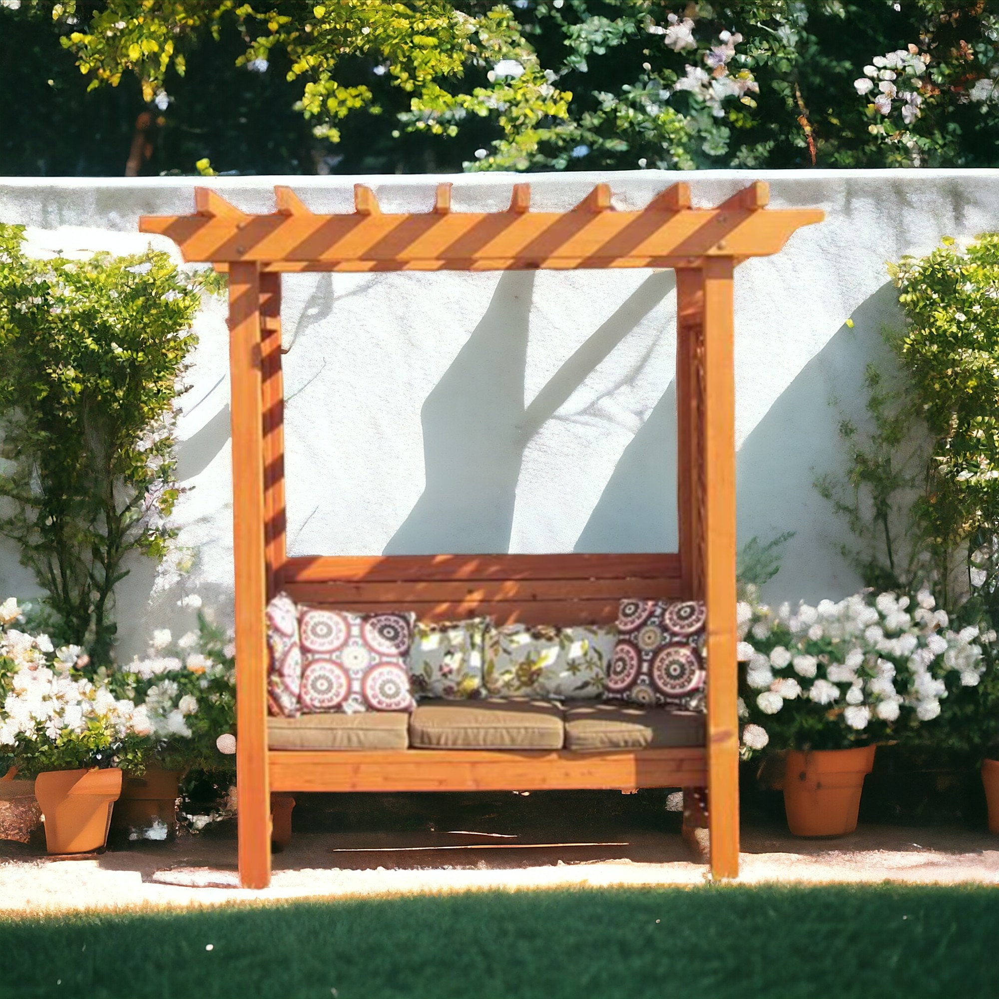 Arbor Bench Plans, Backyard Trellis, Pergola Plans, Simple Garden Arbor ...