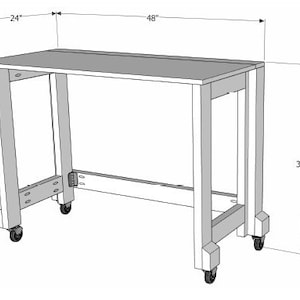 Easy Portable Folding Work Table DIY Plans, PDF Download, Woodworking ...