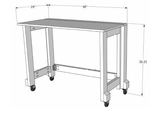 Easy Portable Folding Work Table DIY Plans, PDF Download, Woodworking ...