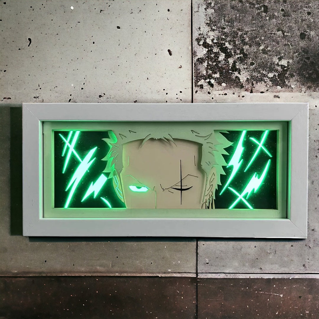 Anime Zoro Light Box Table Lamp Handmade Crafted 3D Paper - Etsy UK