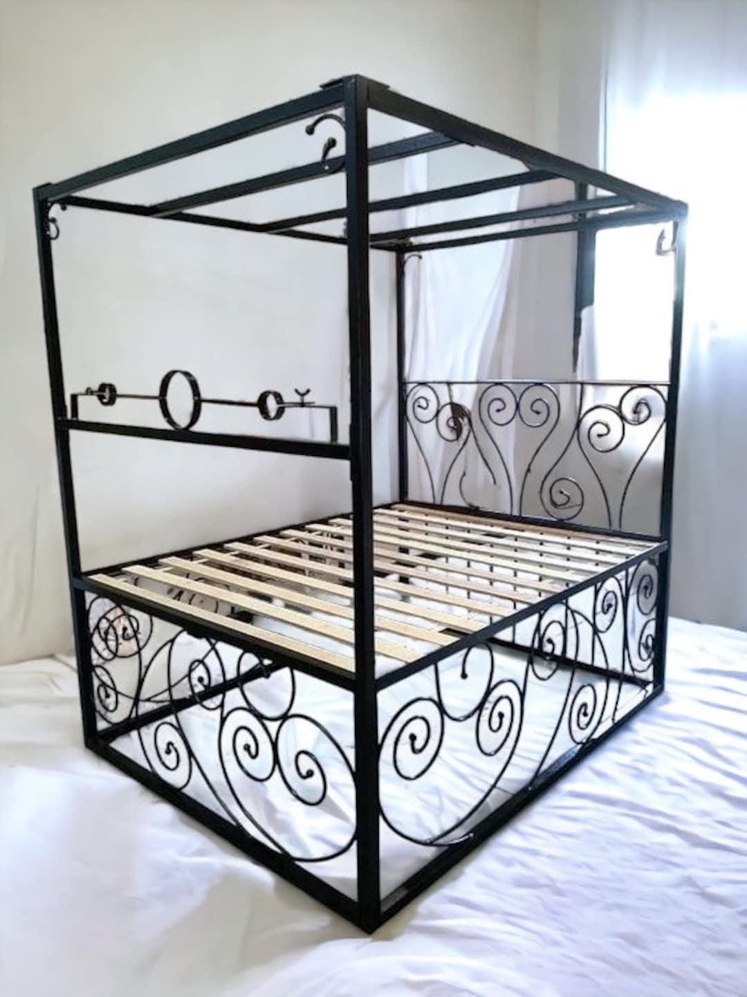 Curve Bondage Bed Frame Bdsm Bed Full Iron King BED - Etsy