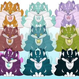 Kitsune Magical Fox Vtuber Pet - Customizable Vtuber - Live2d Avatar - Etsy