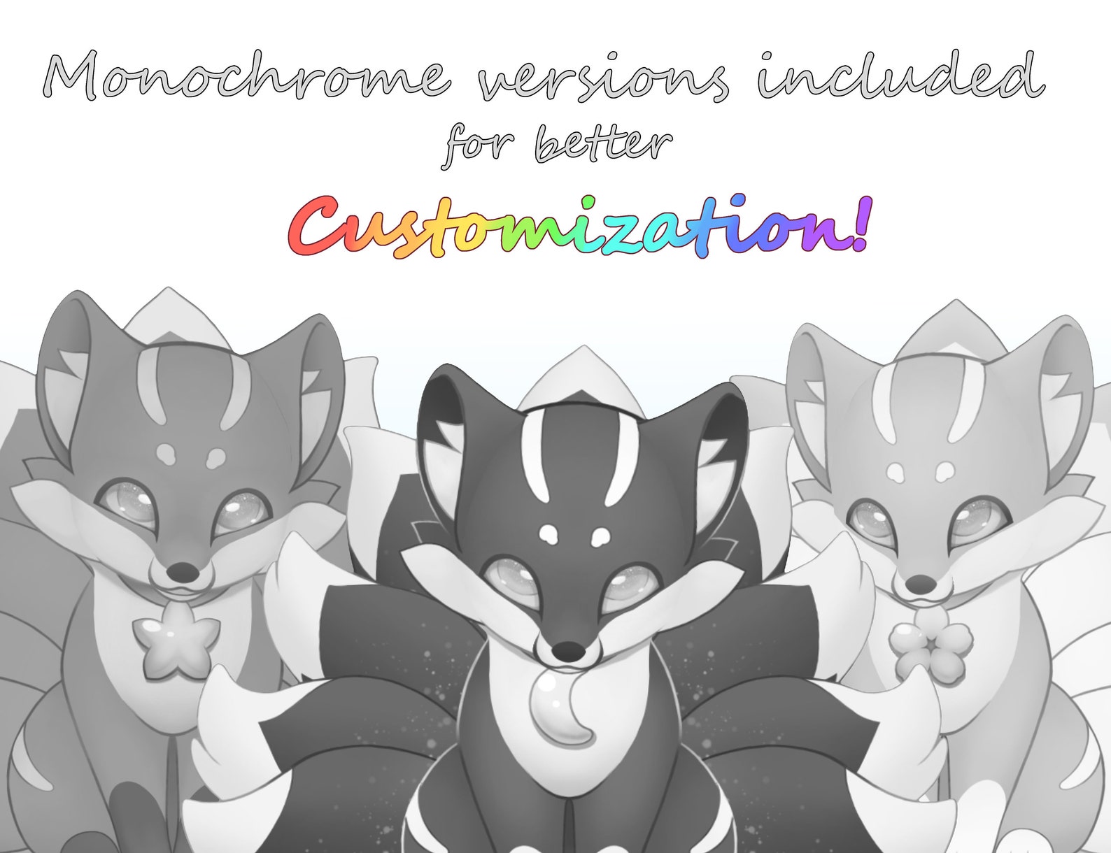 Kitsune Magical Fox Vtuber Pet - Customizable Vtuber - Live2d Avatar - Etsy