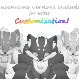 Kitsune Magical Fox Vtuber Pet - Customizable Vtuber - Live2d Avatar - Etsy